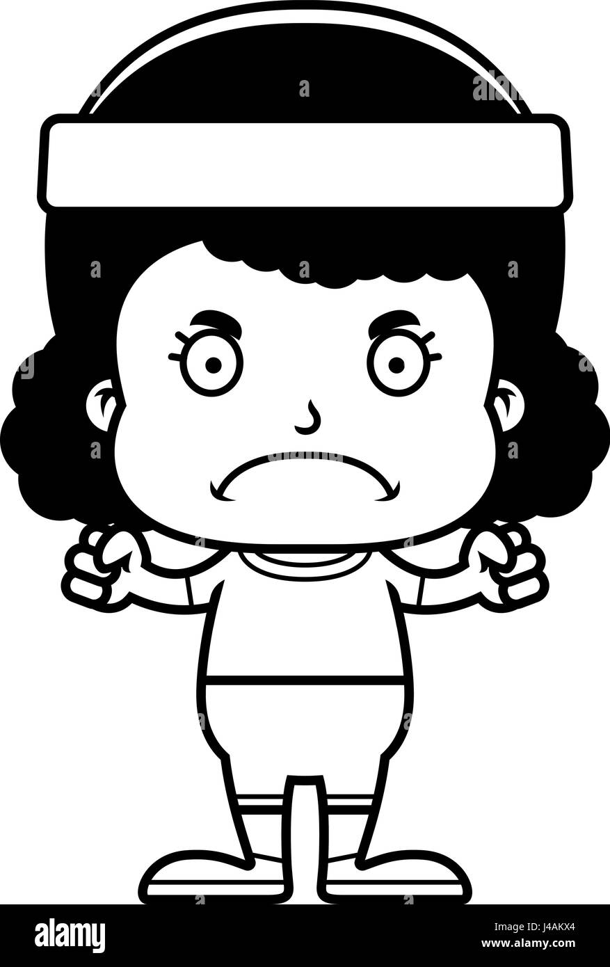 A cartoon fitness girl looking angry Stock Vector Image & Art - Alamy