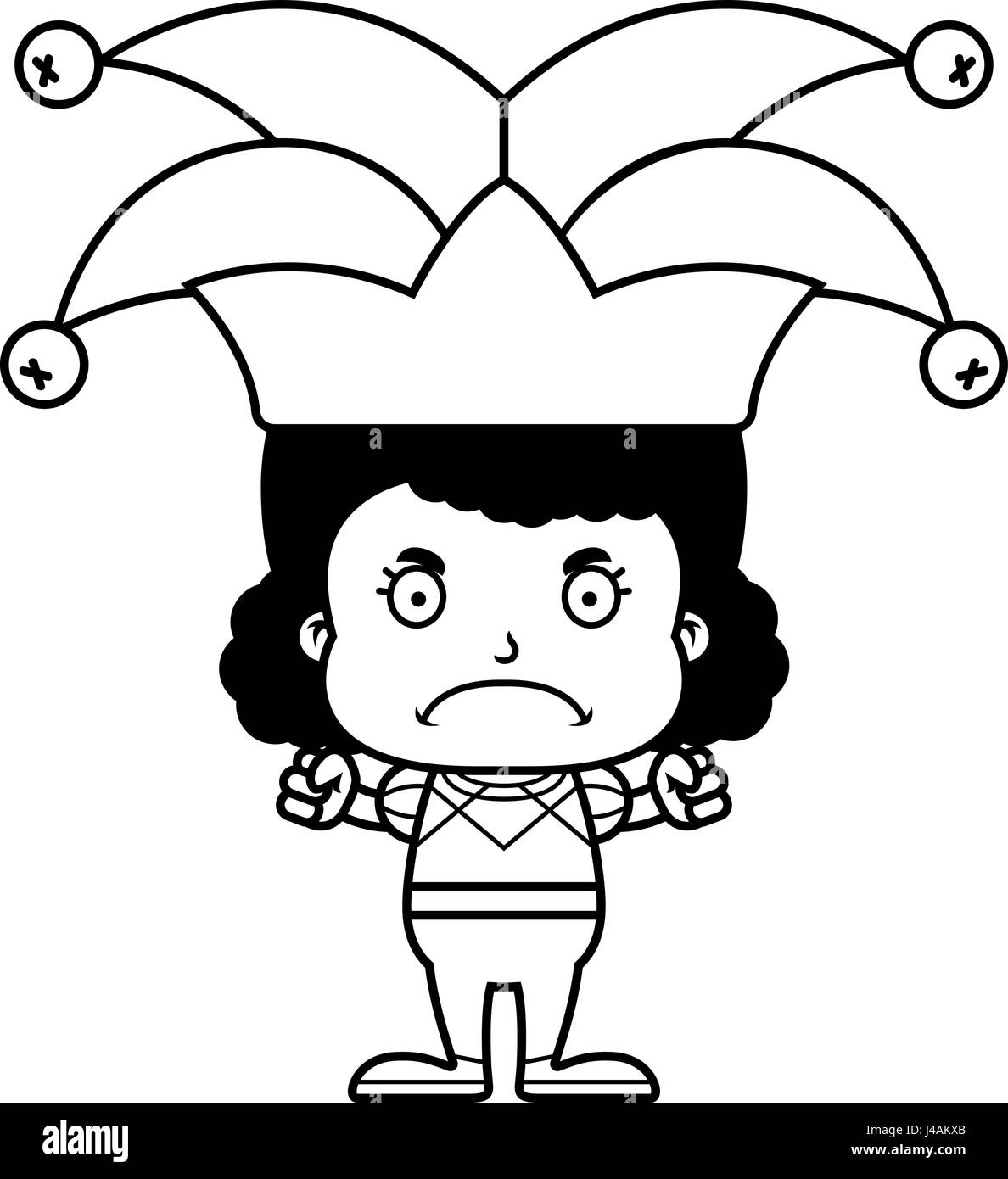 A cartoon jester girl looking angry Stock Vector Image & Art - Alamy