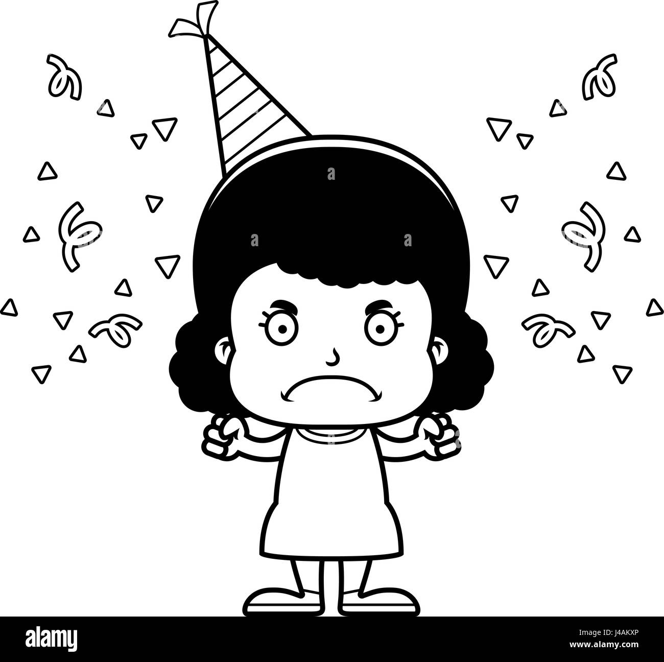 A cartoon party girl looking angry Stock Vector Image & Art - Alamy