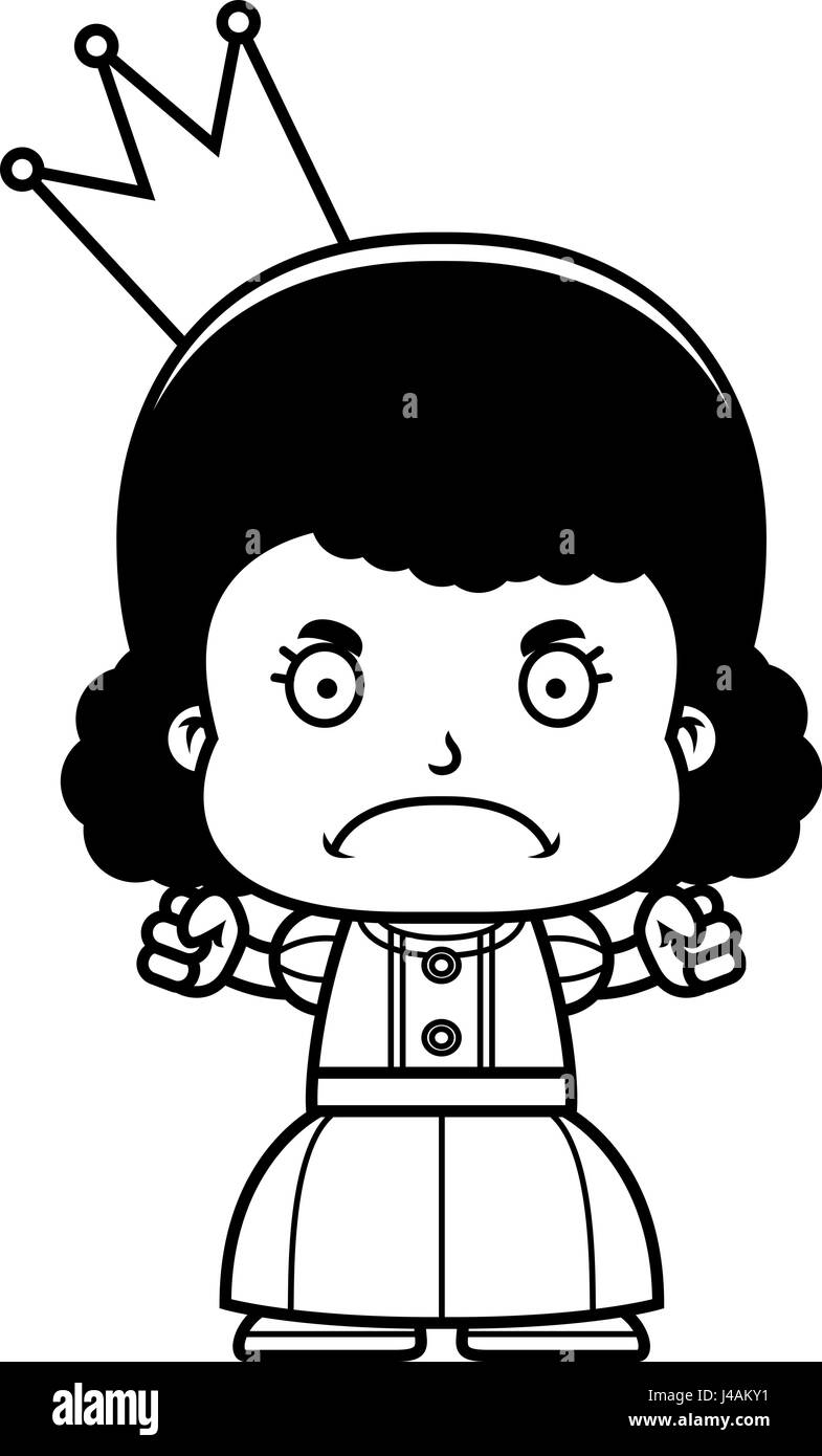 A cartoon princess girl looking angry Stock Vector Image & Art - Alamy