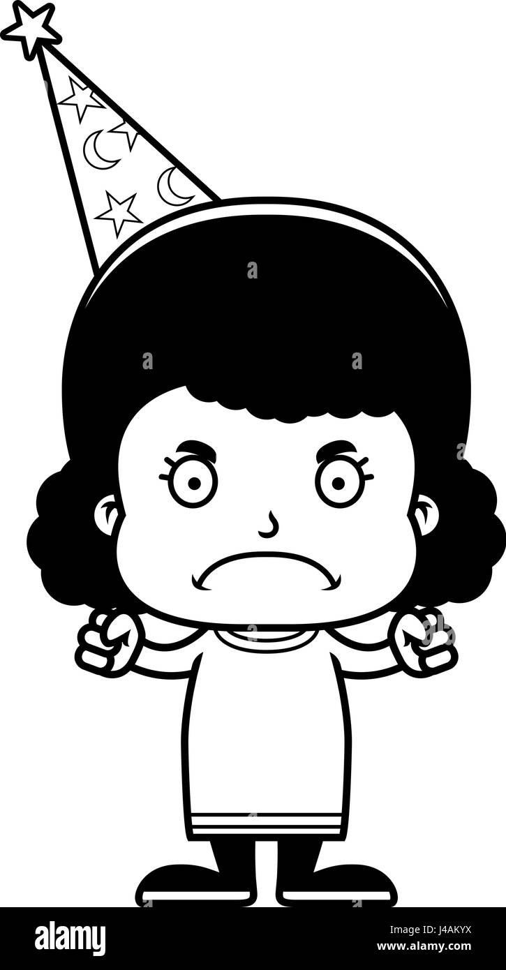 A cartoon wizard girl looking angry Stock Vector Image & Art - Alamy