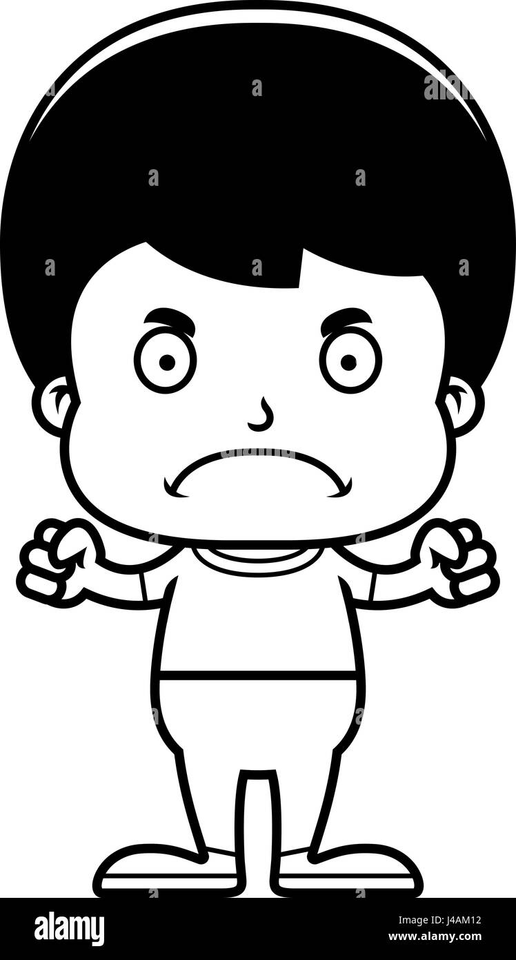 A cartoon boy looking angry Stock Vector Image & Art - Alamy