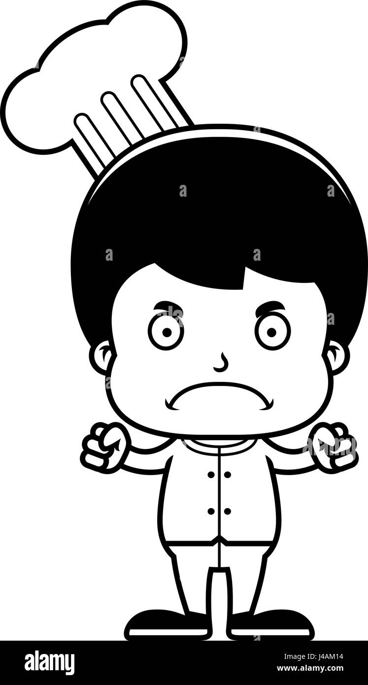 A cartoon chef boy looking angry Stock Vector Image & Art - Alamy