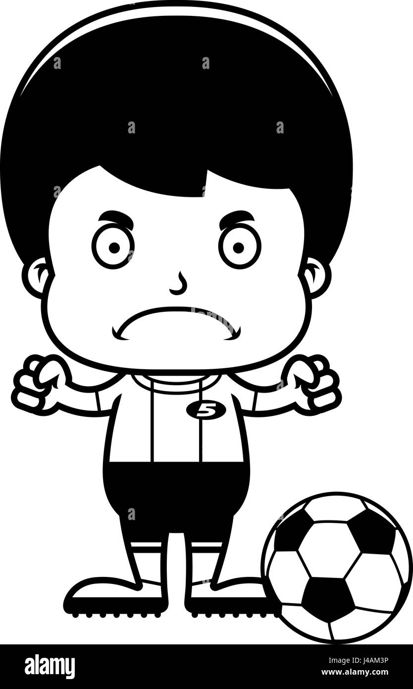 A cartoon soccer player boy looking angry Stock Vector Image & Art - Alamy