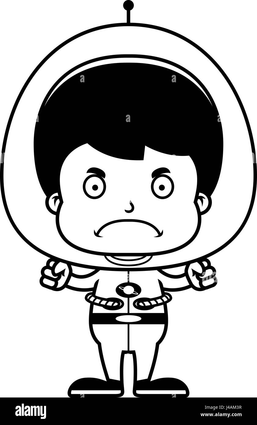 A cartoon spaceman boy looking angry Stock Vector Image & Art - Alamy