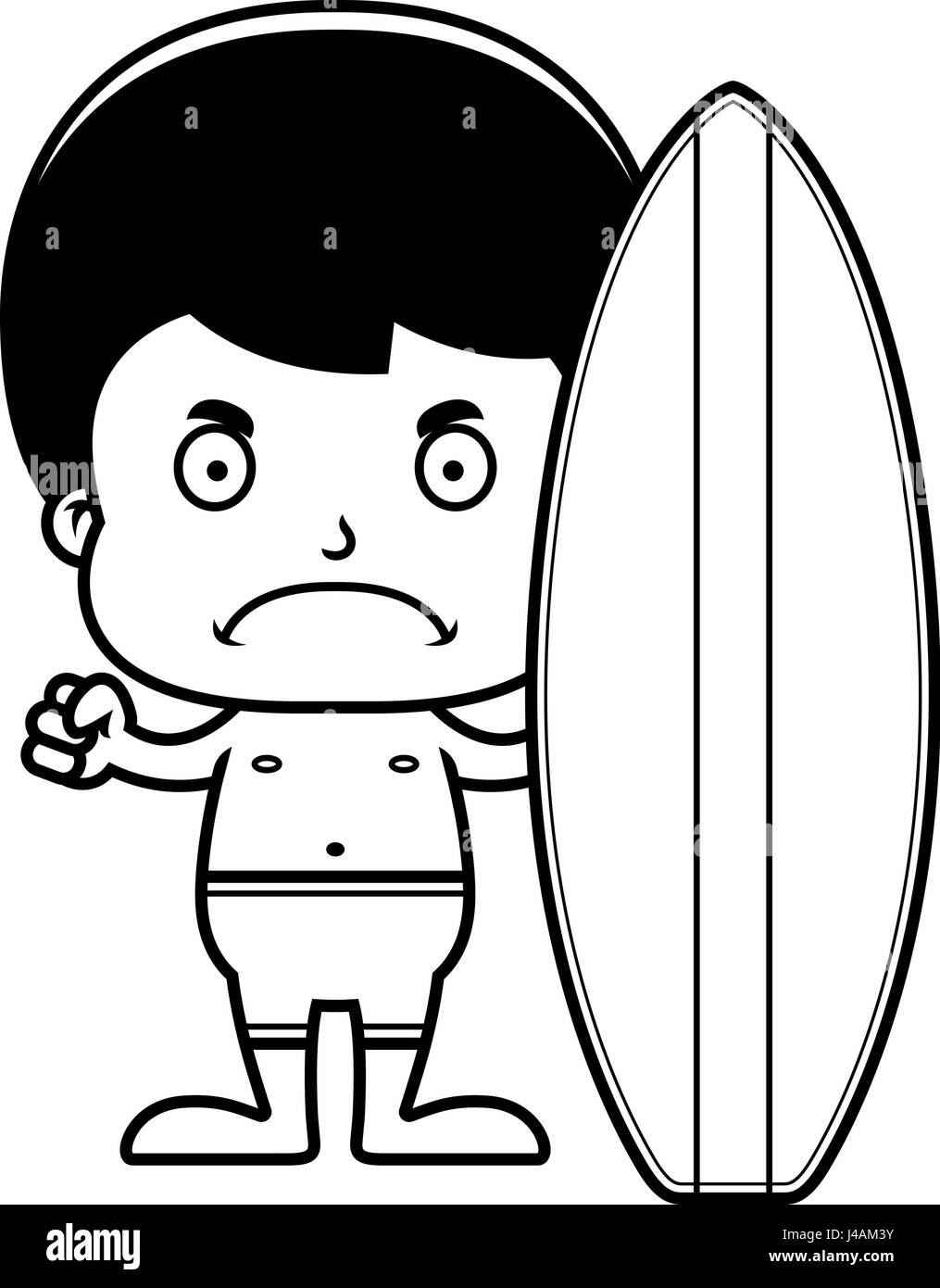A cartoon surfer boy looking angry Stock Vector Image & Art - Alamy