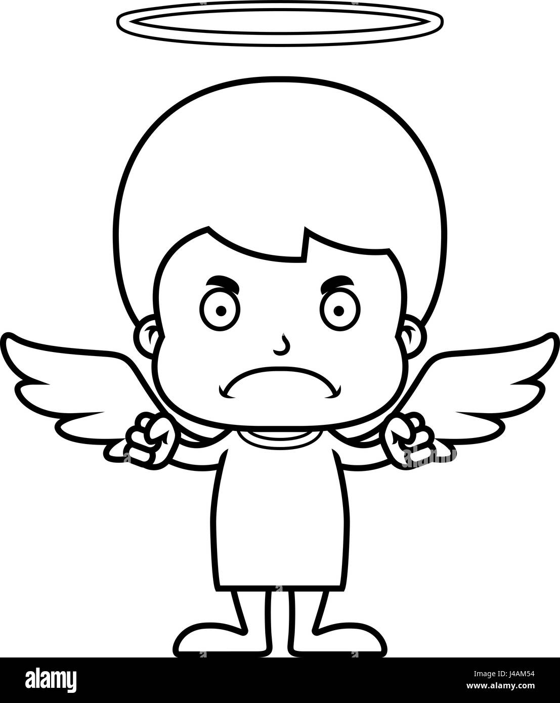 A cartoon angel boy looking angry Stock Vector Image & Art - Alamy