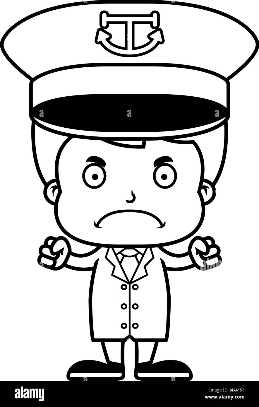 A cartoon boat captain boy looking angry Stock Vector Image & Art - Alamy