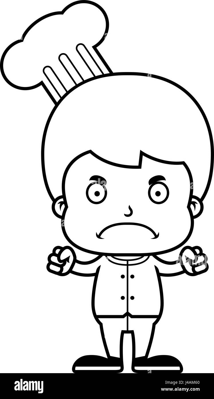 A cartoon chef boy looking angry Stock Vector Image & Art - Alamy