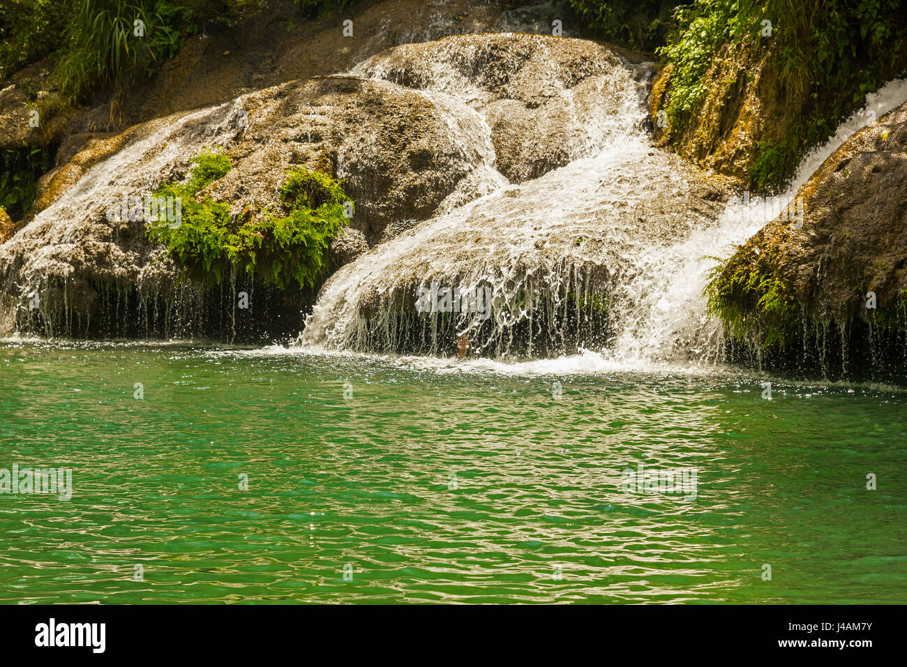The Nicho waterfall, in Scambray mountains. Cienfuegos province, Cuba ...