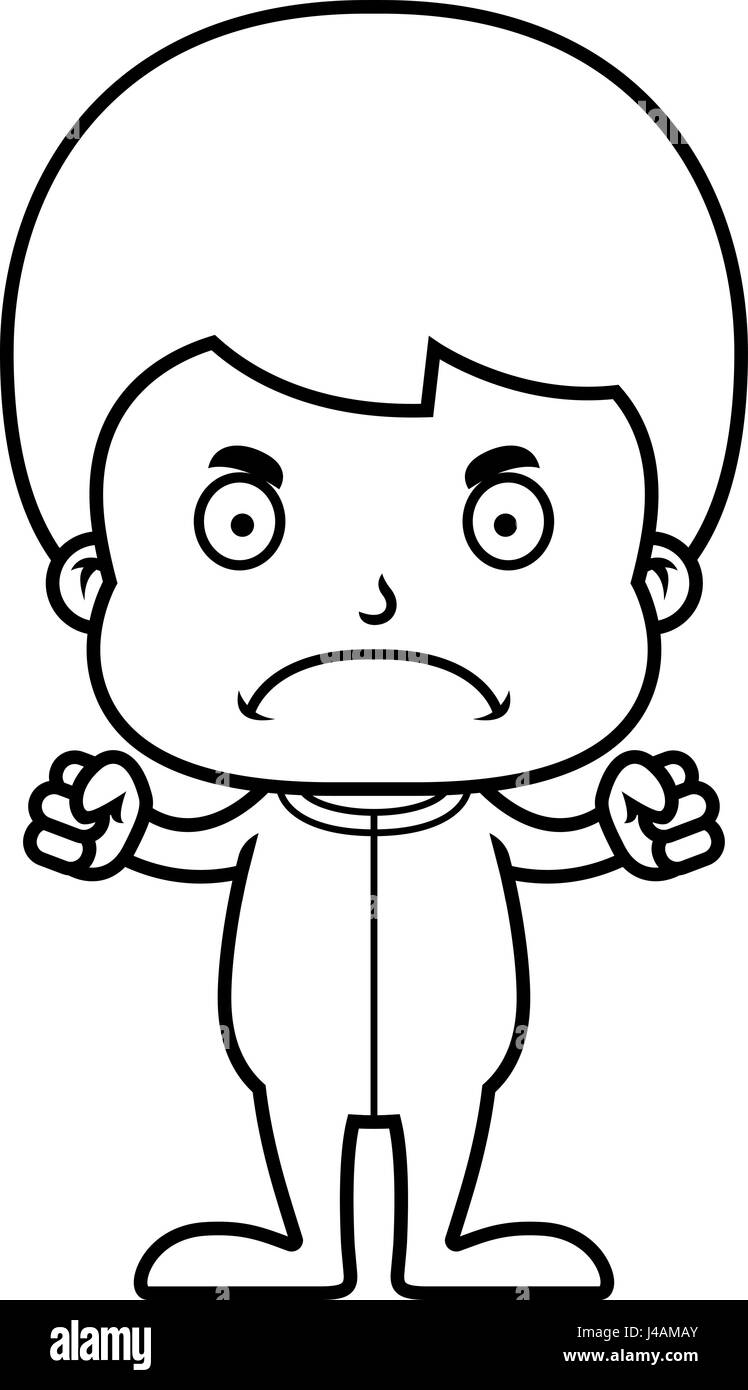 A cartoon boy looking angry in pajamas Stock Vector Image & Art - Alamy