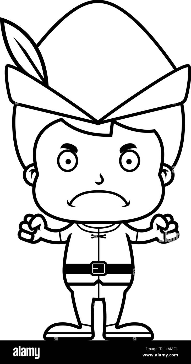 A cartoon Robin Hood boy looking angry Stock Vector Image & Art - Alamy