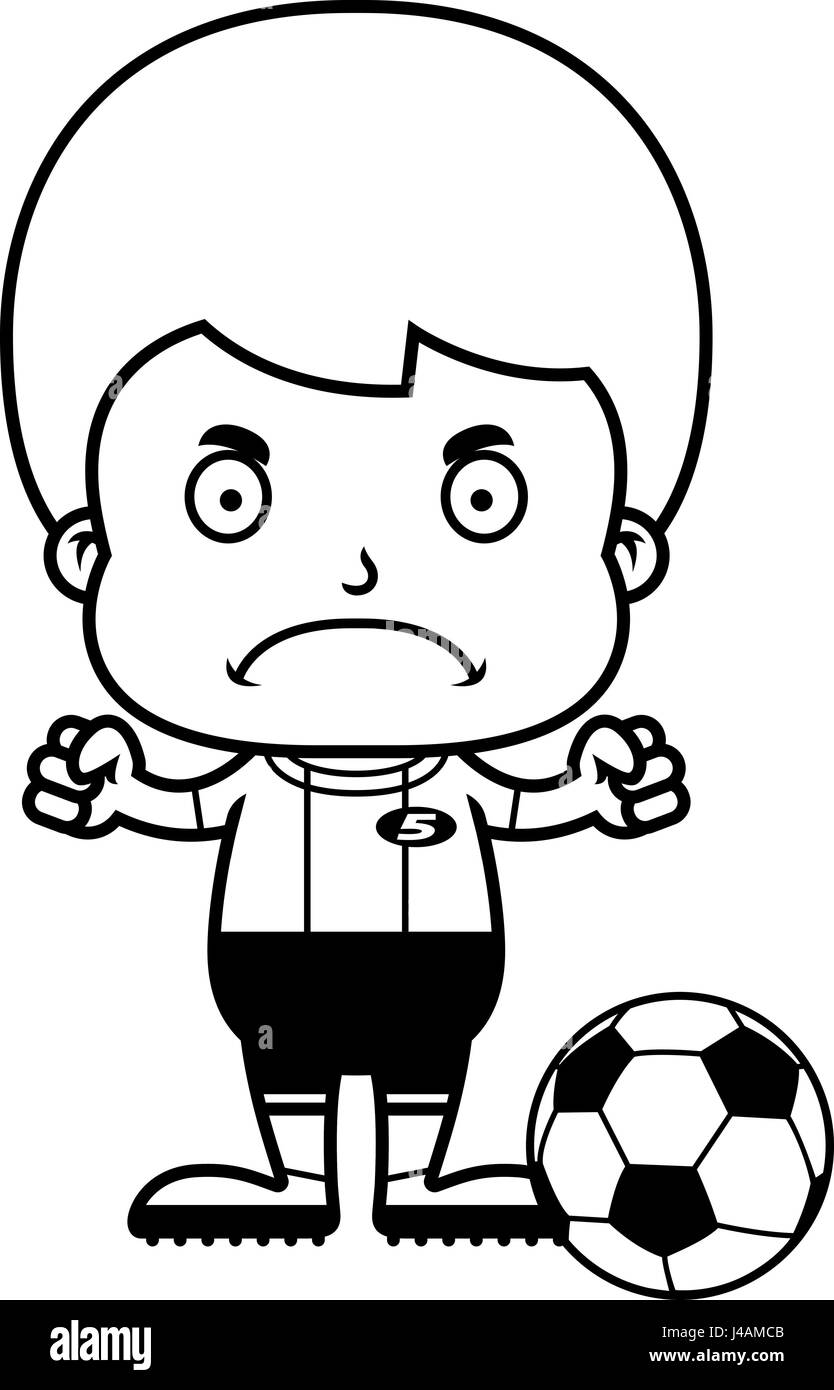 A cartoon soccer player boy looking angry Stock Vector Image & Art - Alamy