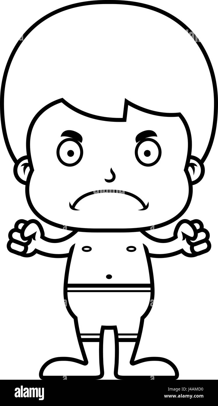 A cartoon boy looking angry in a swimsuit Stock Vector Image & Art - Alamy
