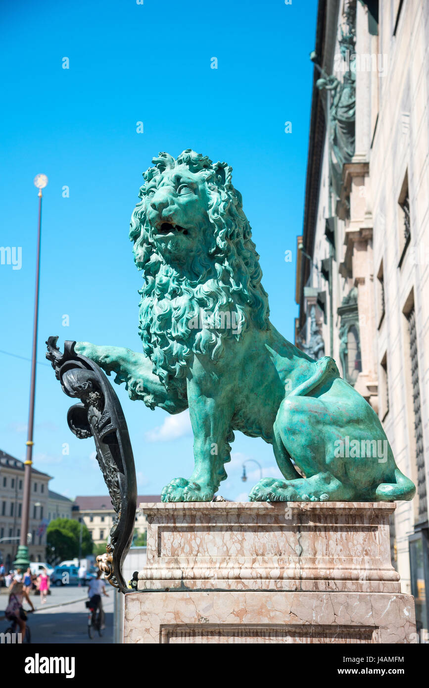 Munich Bavarian Lion Statue In High Resolution Stock Photography and ...