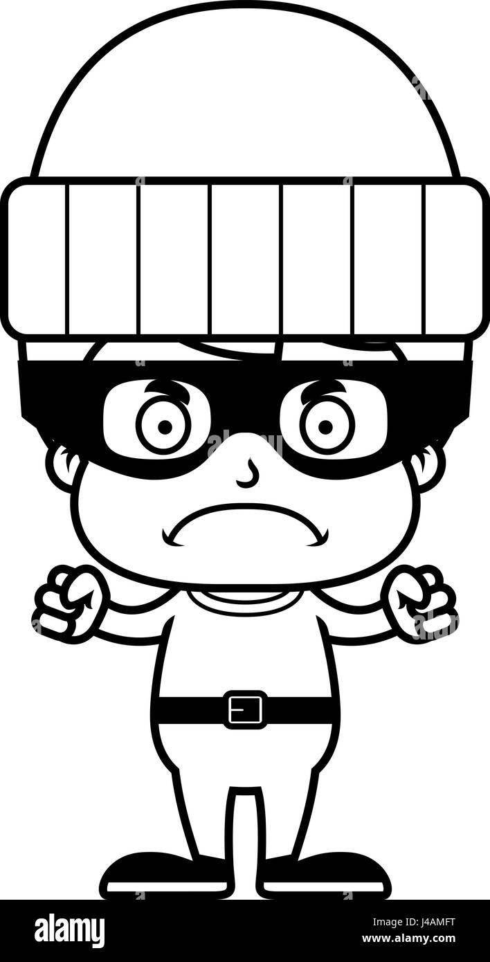 A cartoon thief boy looking angry Stock Vector Image & Art - Alamy