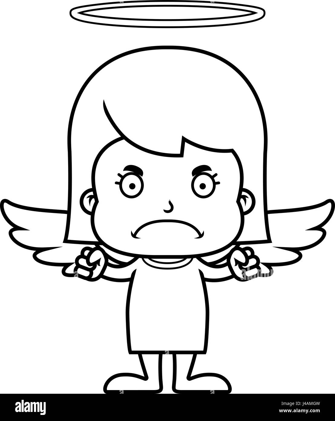 A cartoon angel girl looking angry Stock Vector Image & Art - Alamy