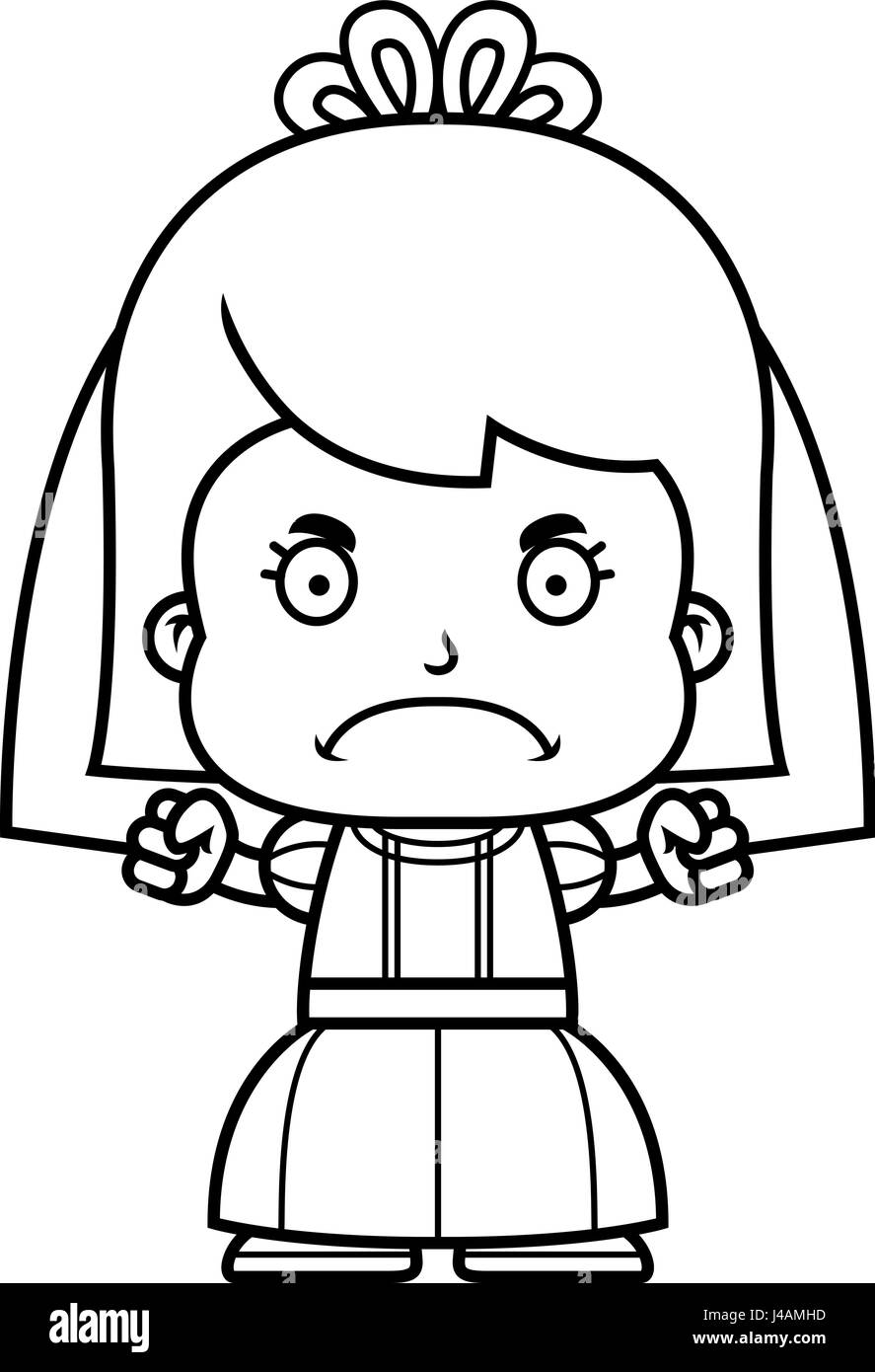 A cartoon bride girl looking angry Stock Vector Image & Art - Alamy