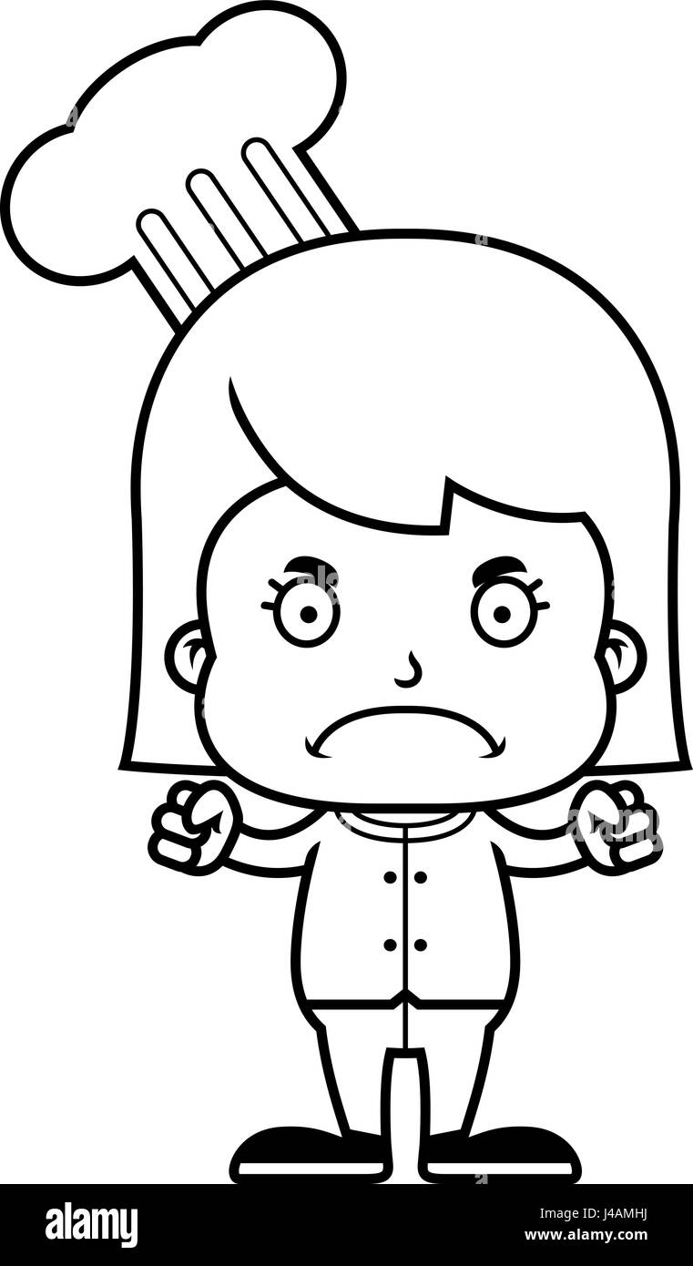 A cartoon chef girl looking angry Stock Vector Image & Art - Alamy
