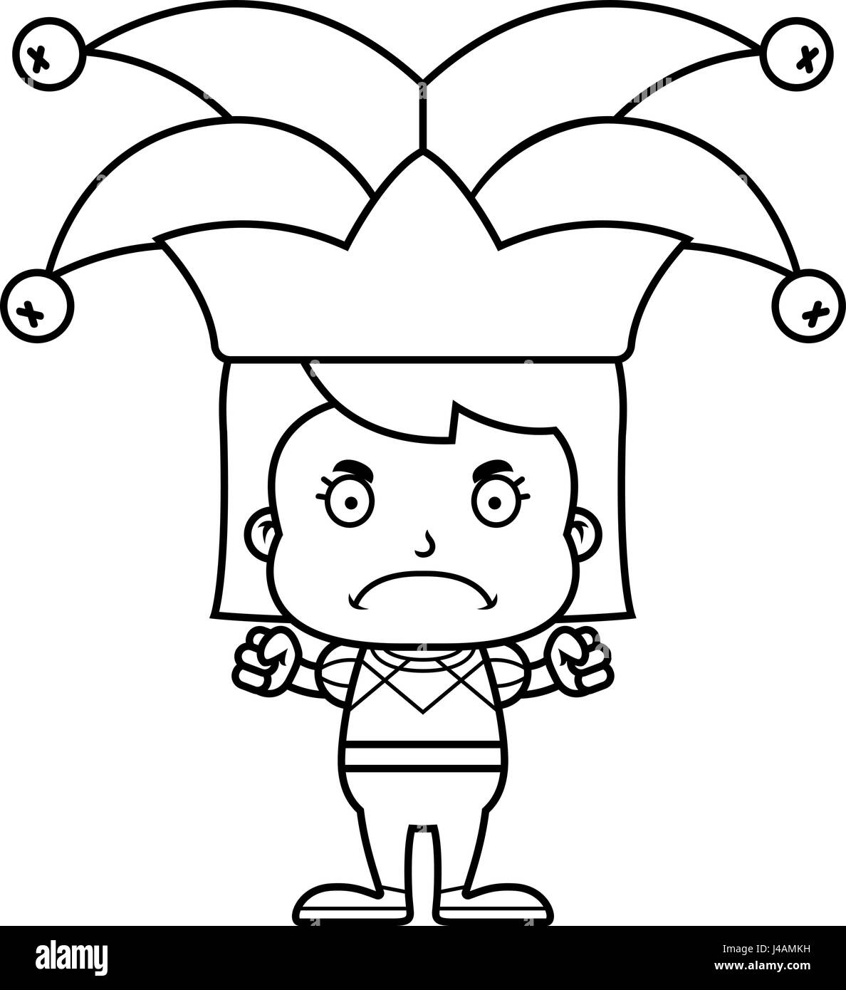 A cartoon jester girl looking angry Stock Vector Image & Art - Alamy
