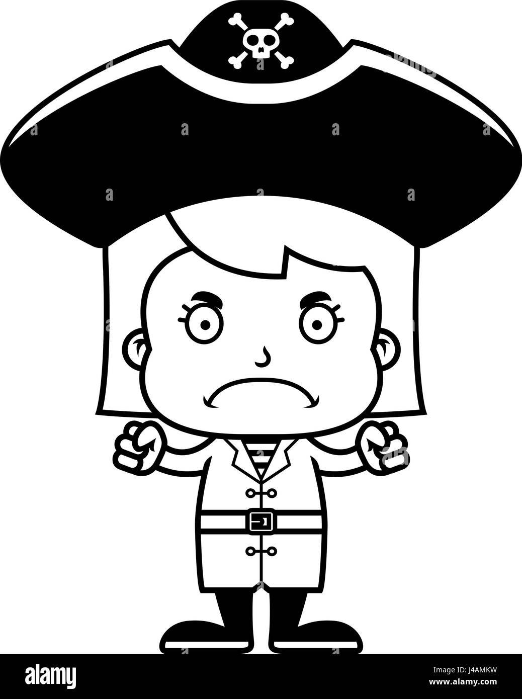 A cartoon pirate girl looking angry Stock Vector Image & Art - Alamy
