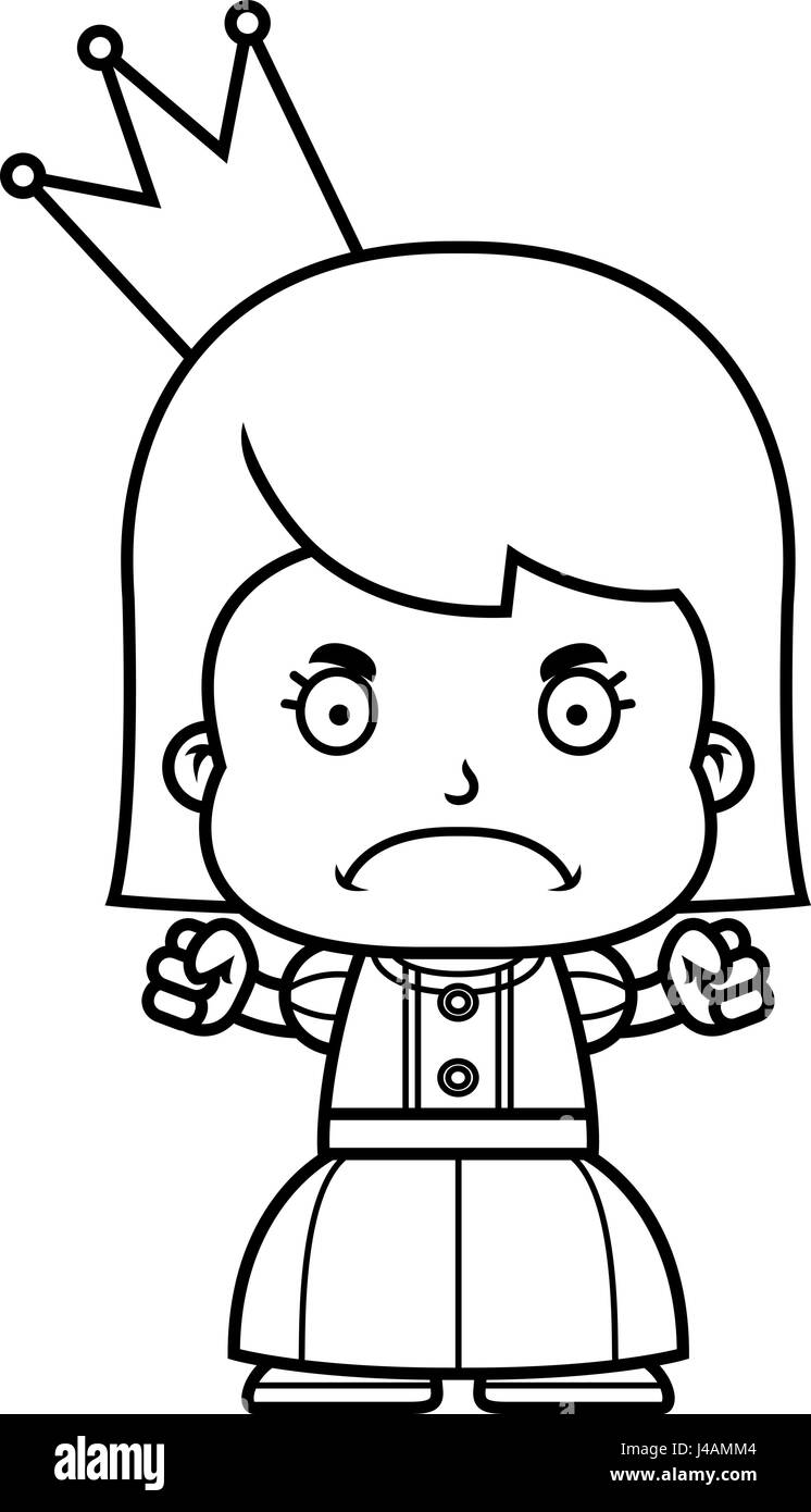 A cartoon princess girl looking angry Stock Vector Image & Art - Alamy