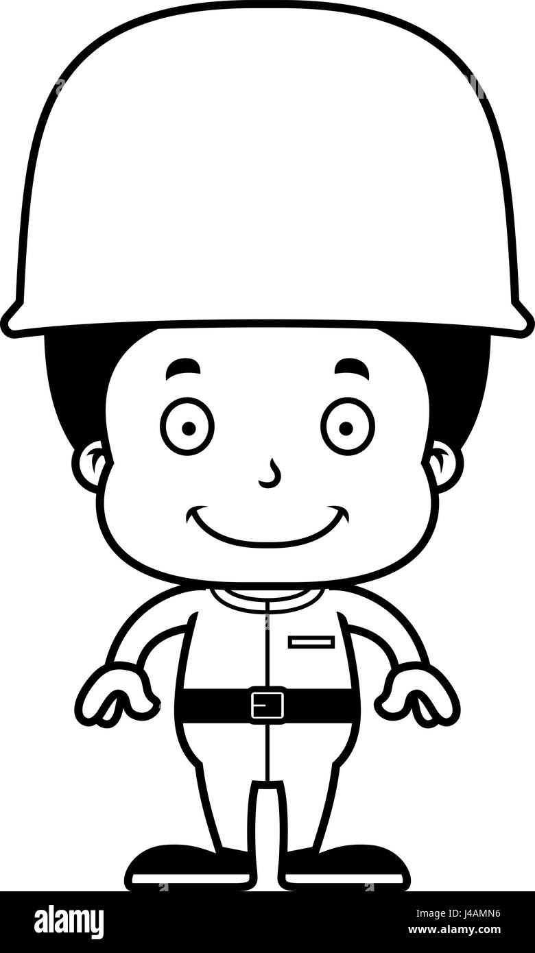 A cartoon soldier boy smiling Stock Vector Image & Art - Alamy