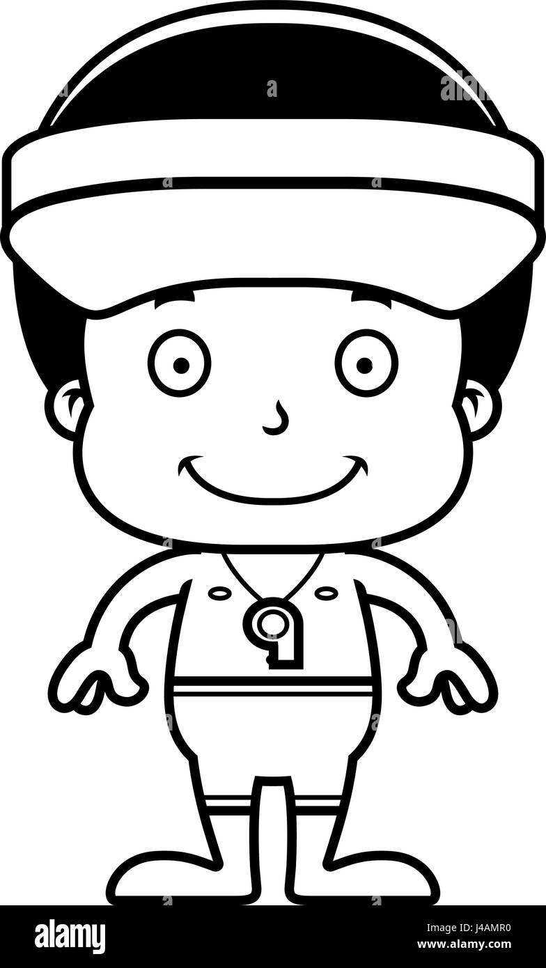 A cartoon lifeguard boy smiling Stock Vector Image & Art - Alamy