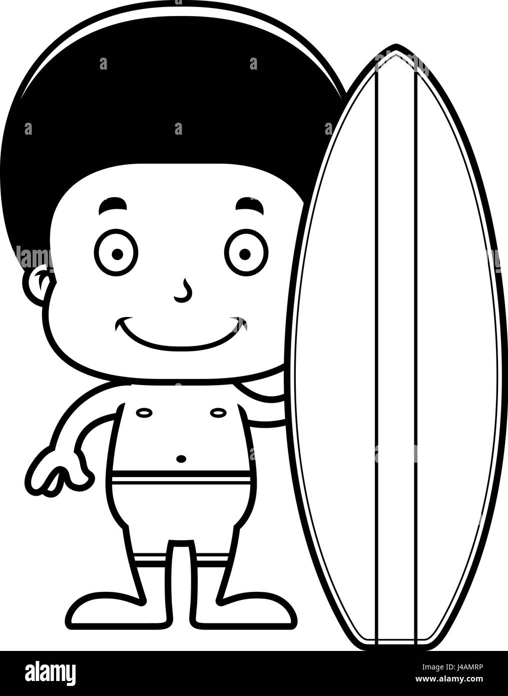 A cartoon surfer boy smiling Stock Vector Image & Art - Alamy