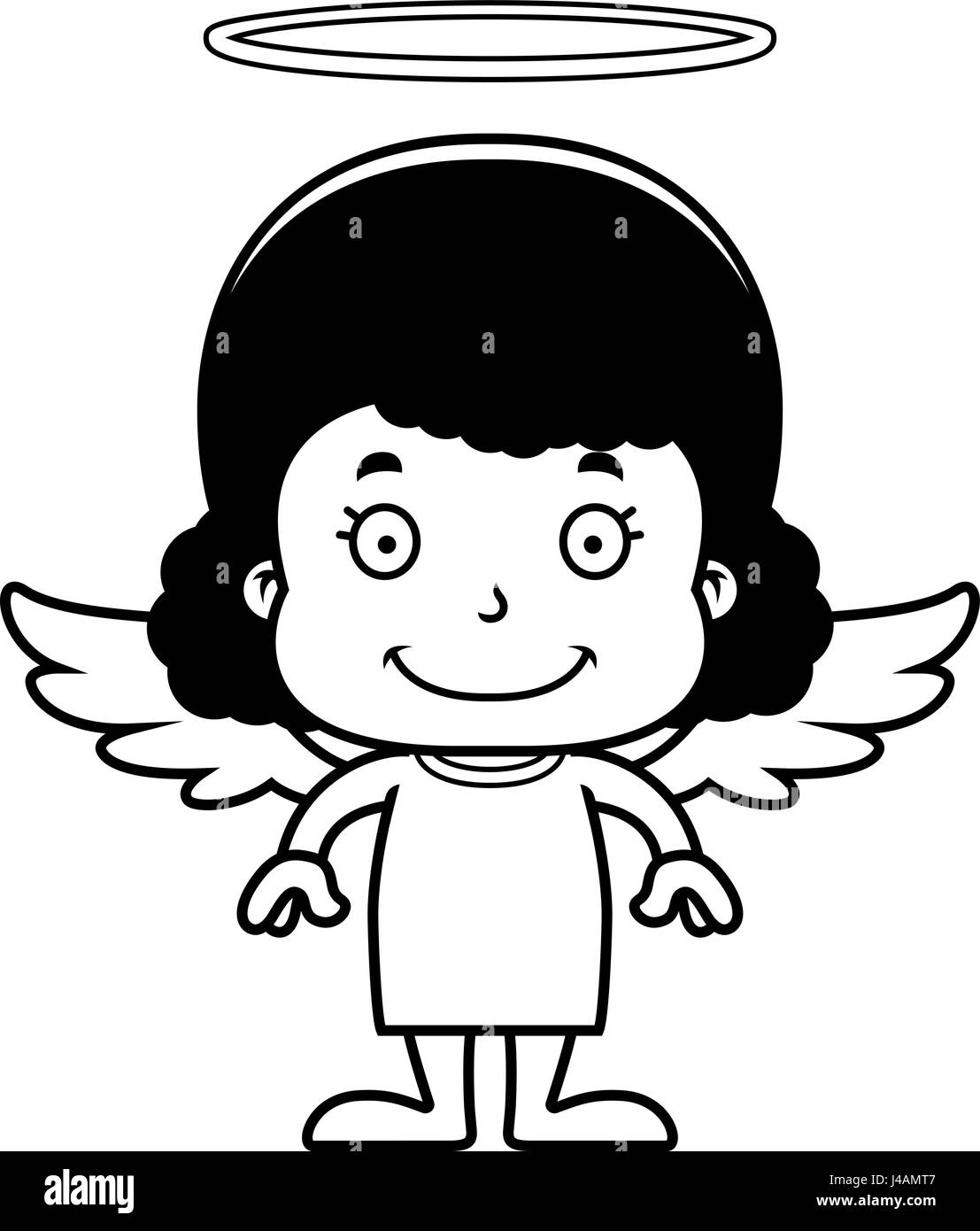 A cartoon angel girl smiling Stock Vector Image & Art - Alamy