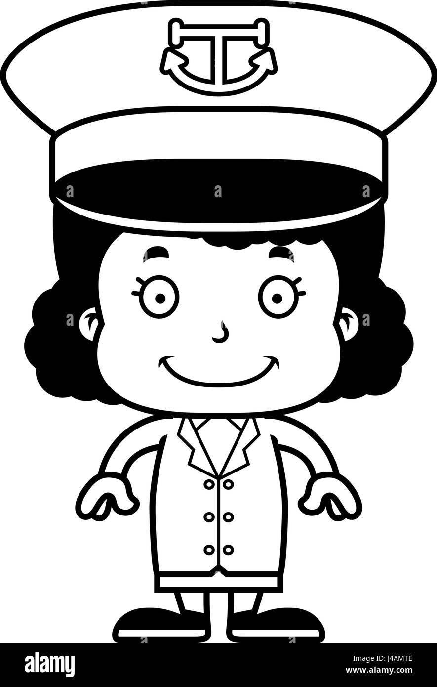 Cartoon boat captain girl hi-res stock photography and images - Alamy