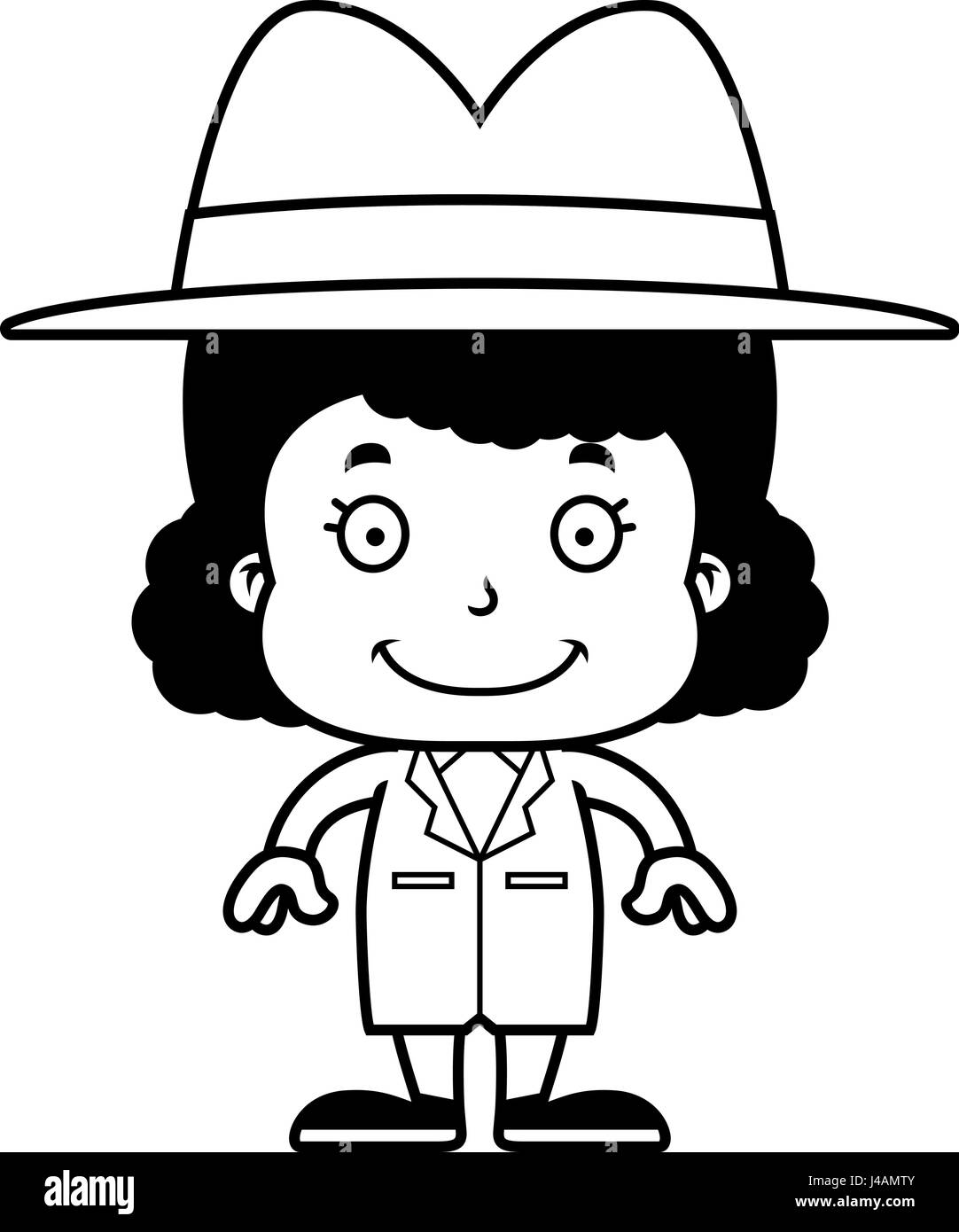 A cartoon detective girl smiling Stock Vector Image & Art - Alamy