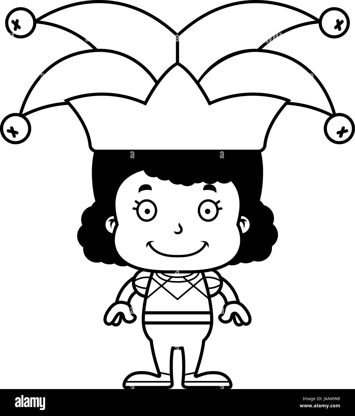 A cartoon jester girl smiling Stock Vector Image & Art - Alamy