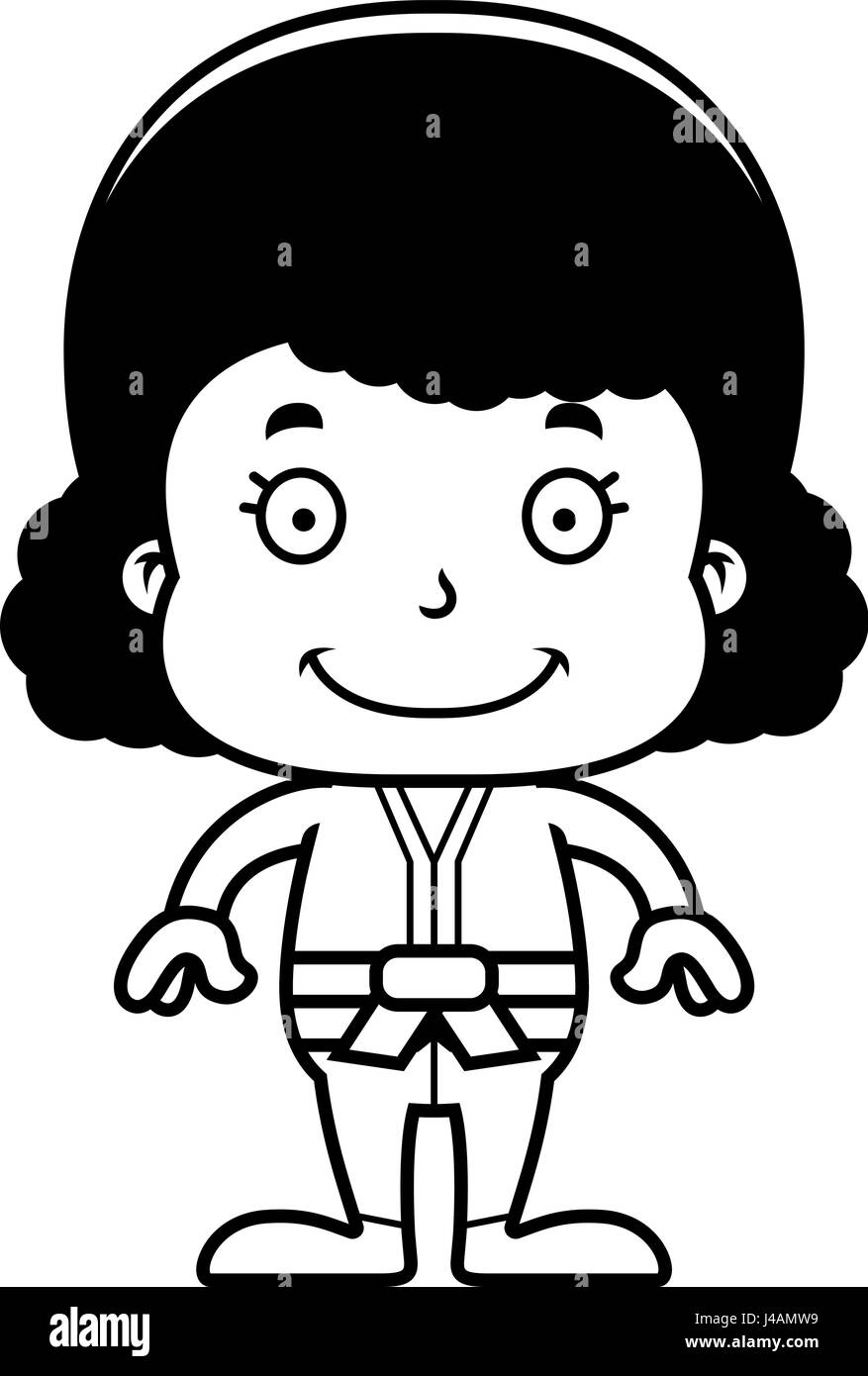 A cartoon karate girl smiling Stock Vector Image & Art - Alamy