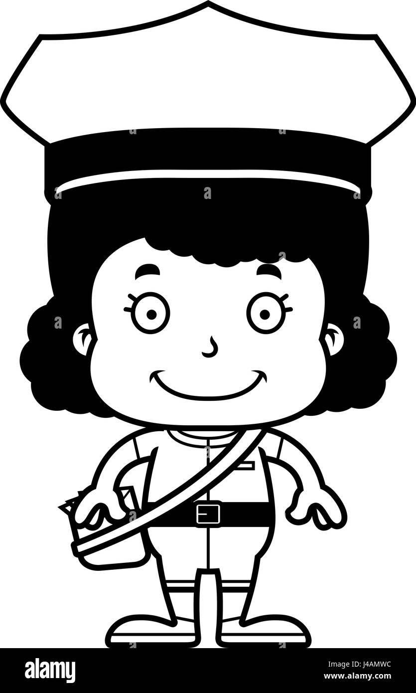 A cartoon mail carrier girl smiling Stock Vector Image & Art - Alamy