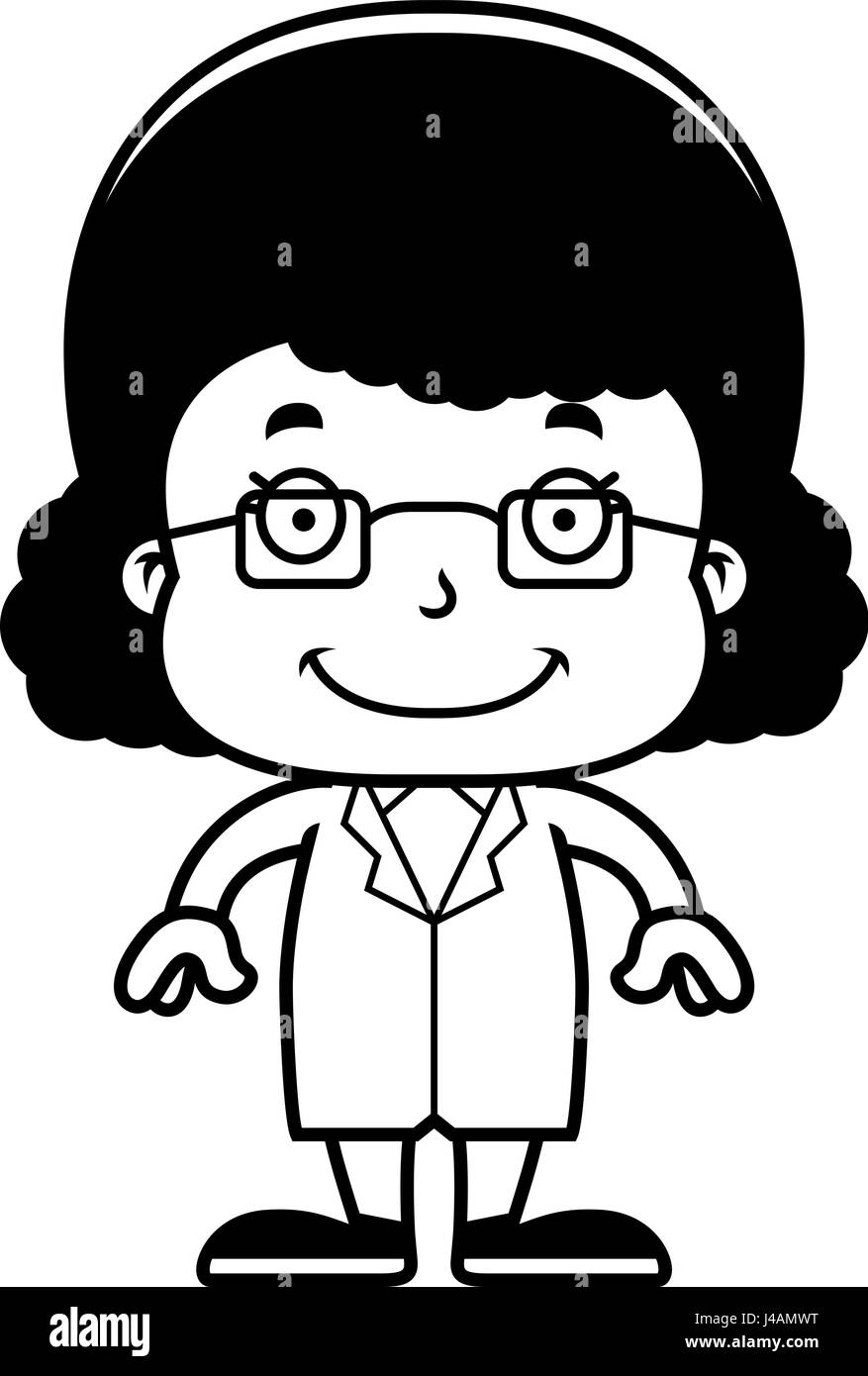 A cartoon scientist girl smiling Stock Vector Image & Art - Alamy