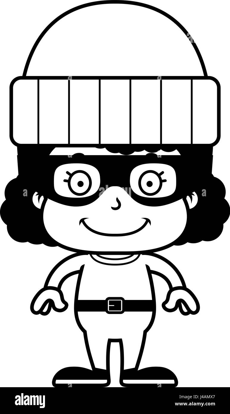 A cartoon thief girl smiling Stock Vector Image & Art - Alamy