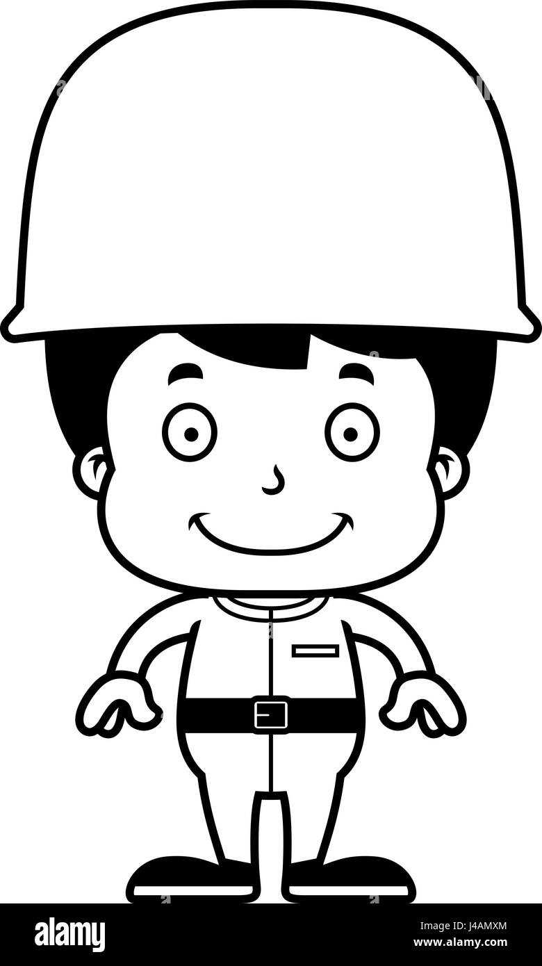 A cartoon soldier boy smiling Stock Vector Image & Art - Alamy