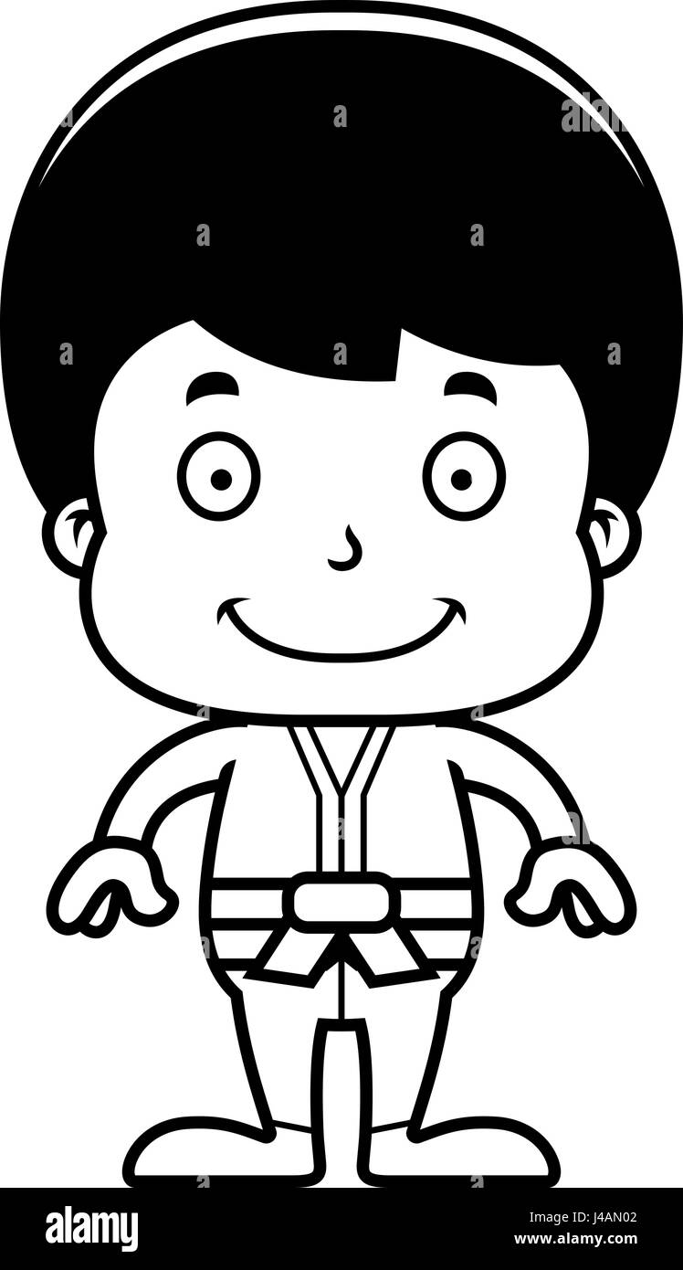 A cartoon karate boy smiling Stock Vector Image & Art - Alamy