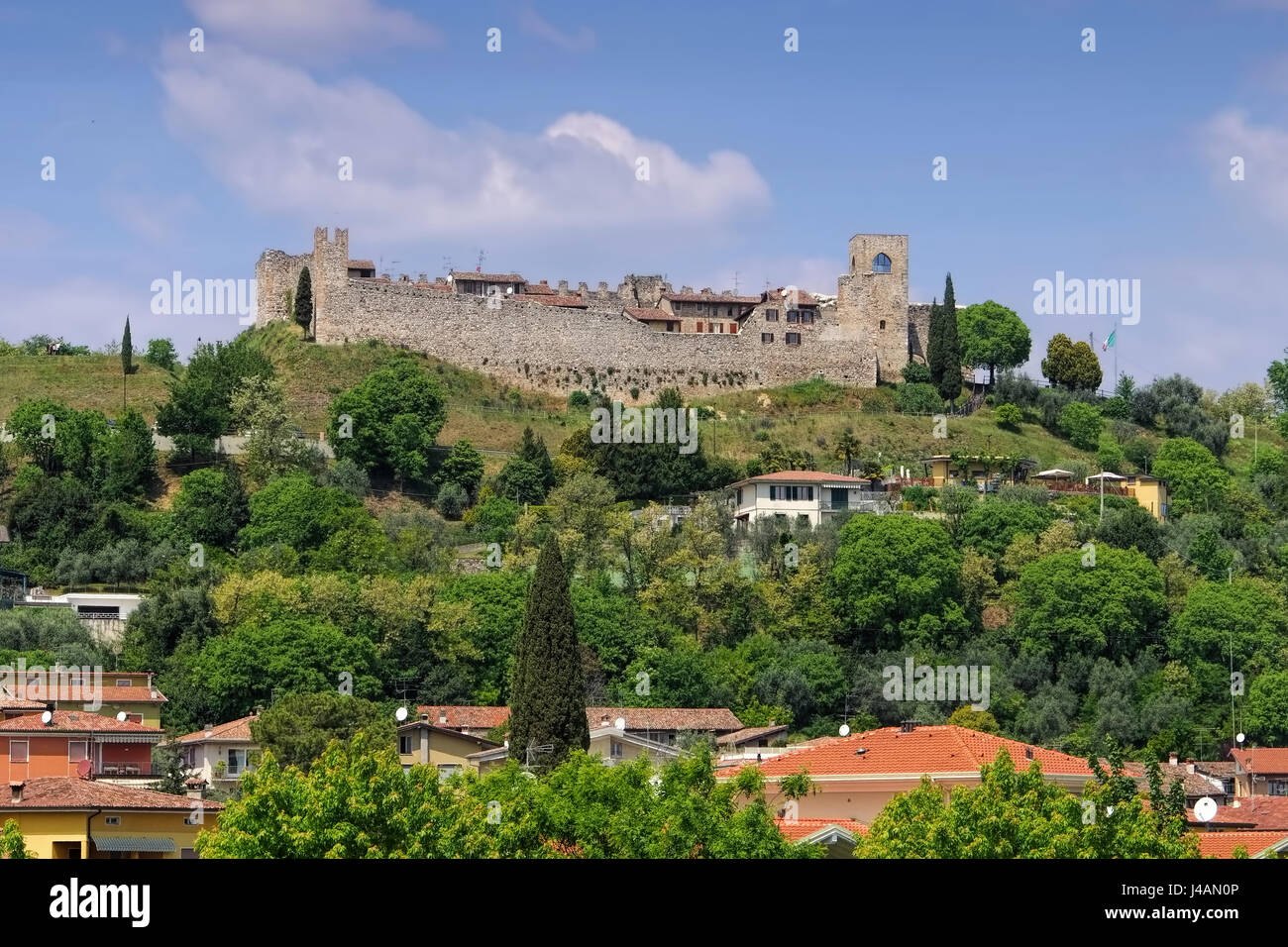 Padenghe sul Garda castle on Lake Garda, Italy Stock Photo - Alamy