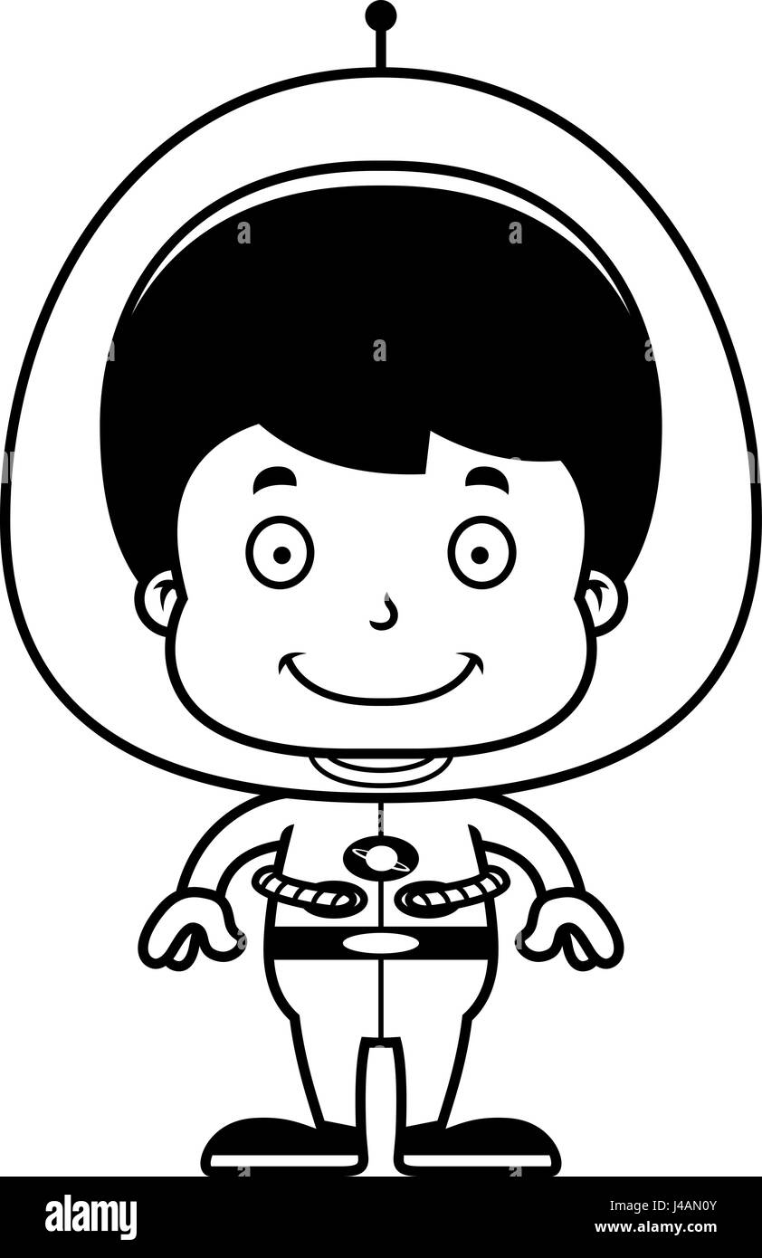 A cartoon spaceman boy smiling Stock Vector Image & Art - Alamy