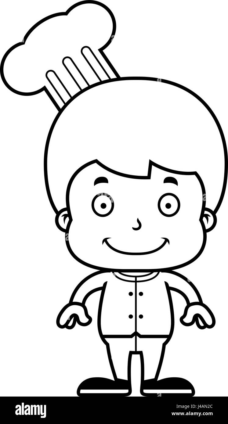 A cartoon chef boy smiling Stock Vector Image & Art - Alamy