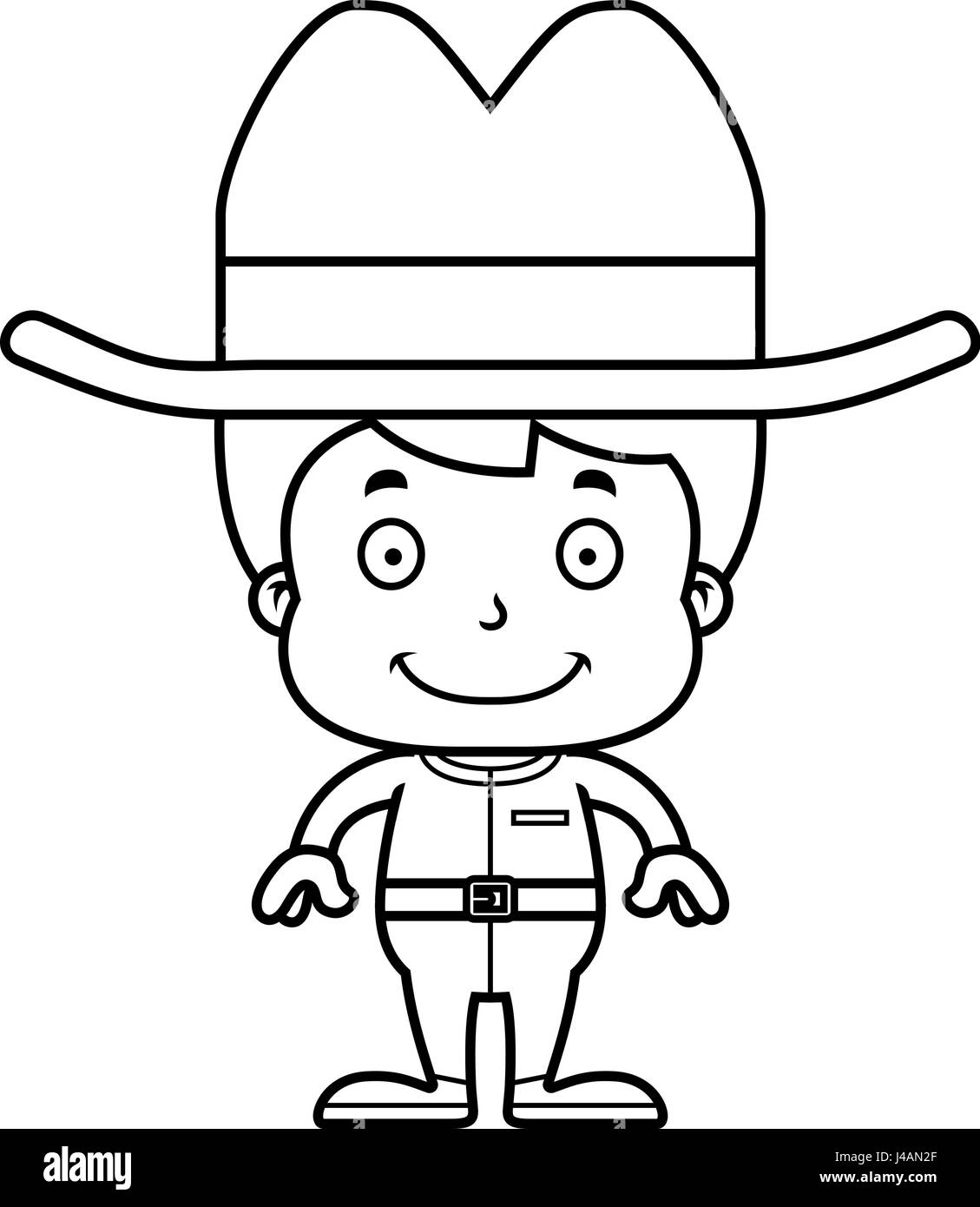 A cartoon cowboy boy smiling Stock Vector Image & Art - Alamy