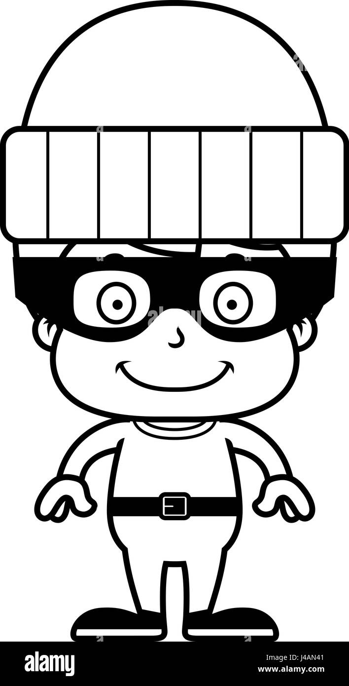 A cartoon thief boy smiling Stock Vector Image & Art - Alamy