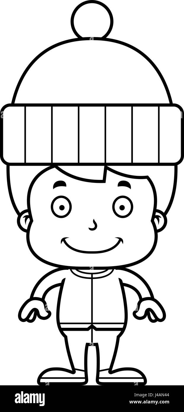 A cartoon winter boy smiling Stock Vector Image & Art - Alamy