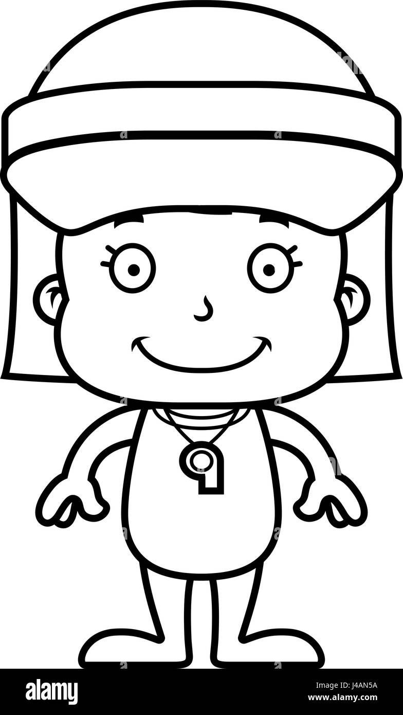 A cartoon lifeguard girl smiling Stock Vector Image & Art - Alamy