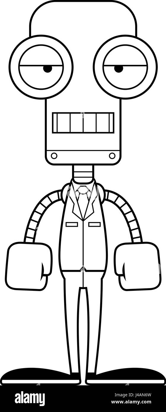 A cartoon businessperson robot looking bored Stock Vector Image & Art ...