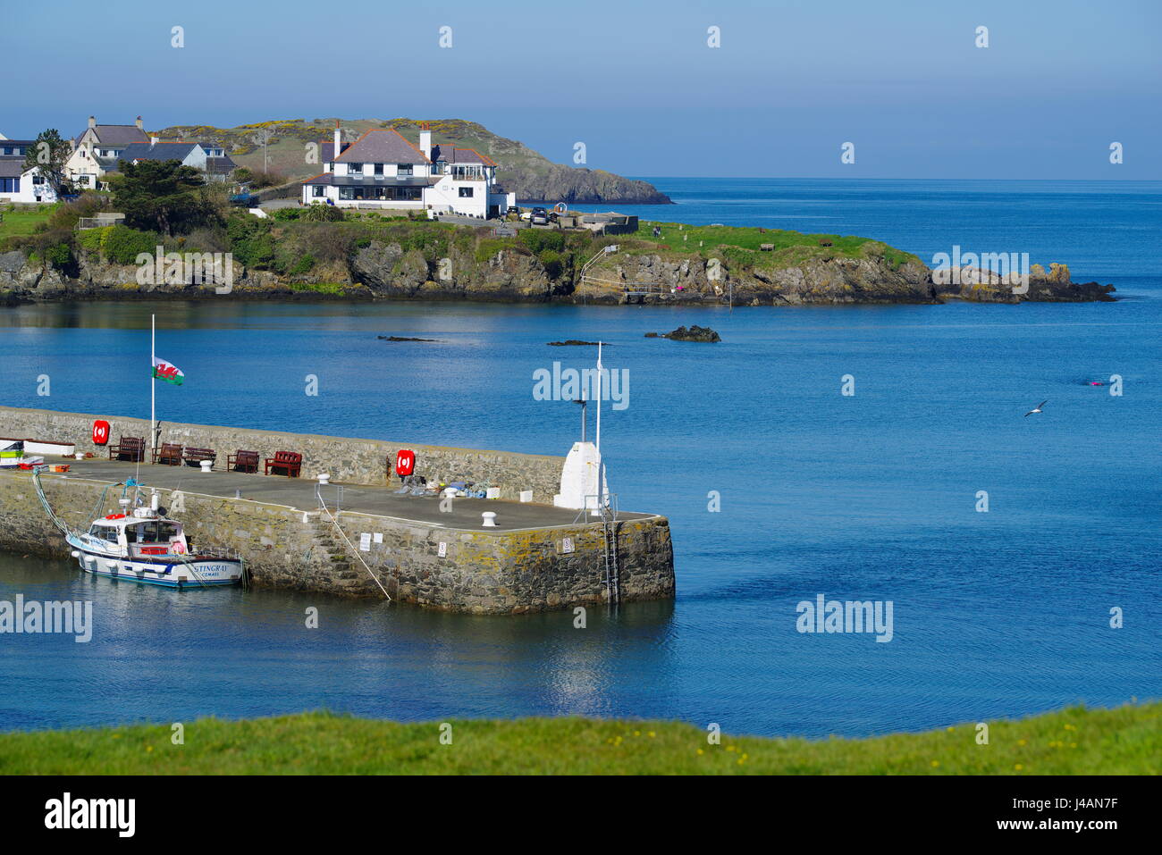 Cemaes Bay Harbour Stock Photo - Alamy
