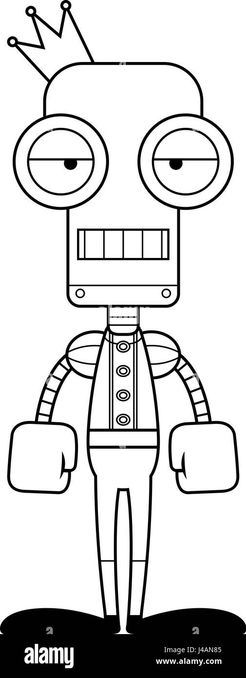A cartoon prince robot looking bored Stock Vector Image & Art - Alamy