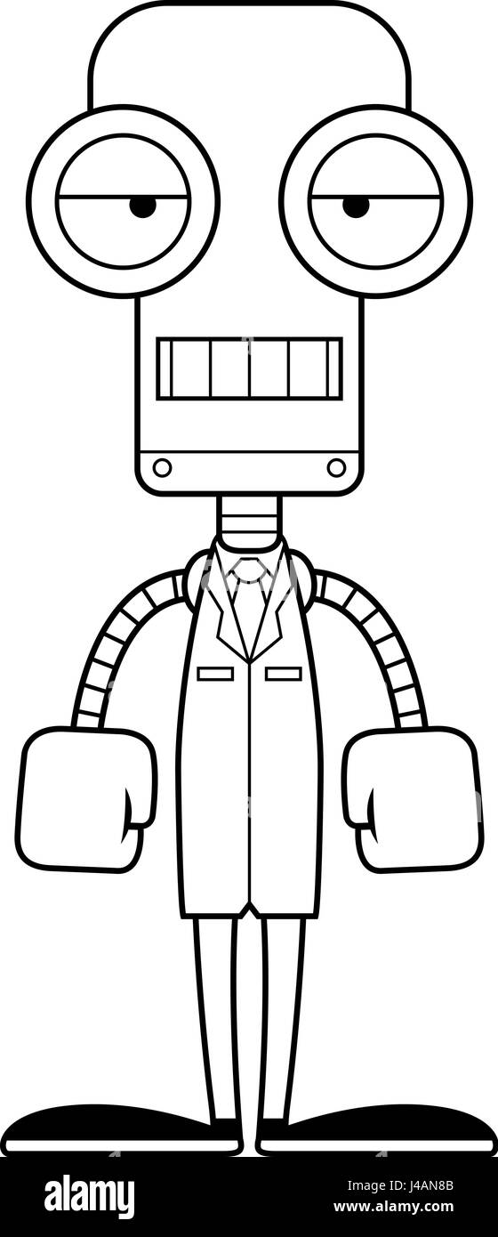A cartoon scientist robot looking bored Stock Vector Image & Art - Alamy